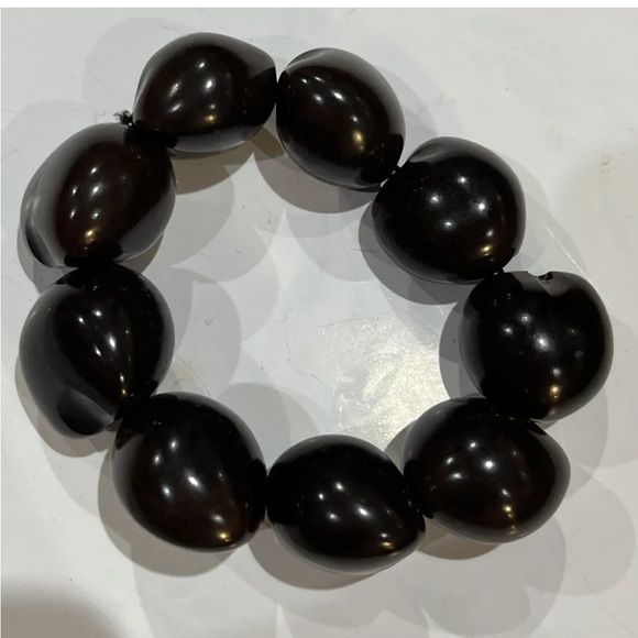 Source Unknown | Jewelry | Hawaiian Kukui Seed Dark Brown Bracelet | Poshmark